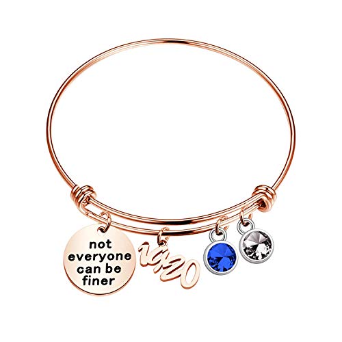 BAUNA Sorority Gifts Sorority Not Everyone Can Be Finer Bracelet Greek Sorority Jewellery Gift for Finer Women (Rose Gold 19 20 Sorority Gifts)