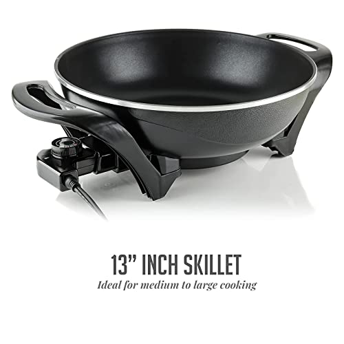 13 Inch Nonstick Electric Skillet - for Roast Fry Steam
