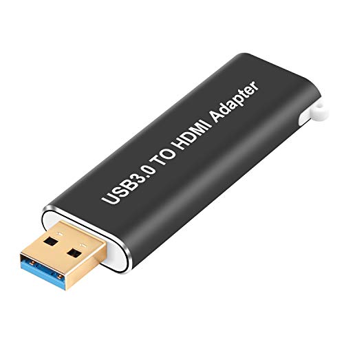 DYSYXD USB to HDMI Adapter USB 3.0 to HDMI for HDTV/Monitors/Projectors 1080P USB 3.0 to HDMI Audio Converter Compatible with Windows 10