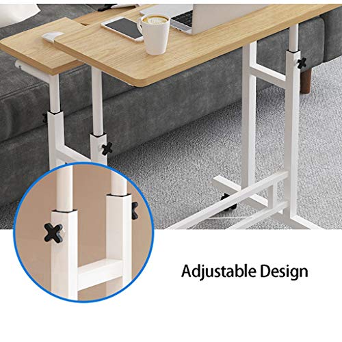 Multifunctional Desk Movable Computer Laptop Desk Study Writing Desk Adjustable with Keyboard Tray for Home Office (Color : Beige)