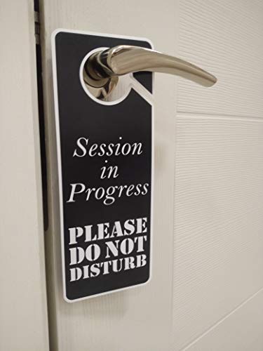 Business Design Session in Progress Please Do Not Disturb Sign, 2 Pack, Double Sided, Ideal for Offices, Online Sessions and Meetings, Online Classes, Home Offices, Recording, Clinic, Therapy