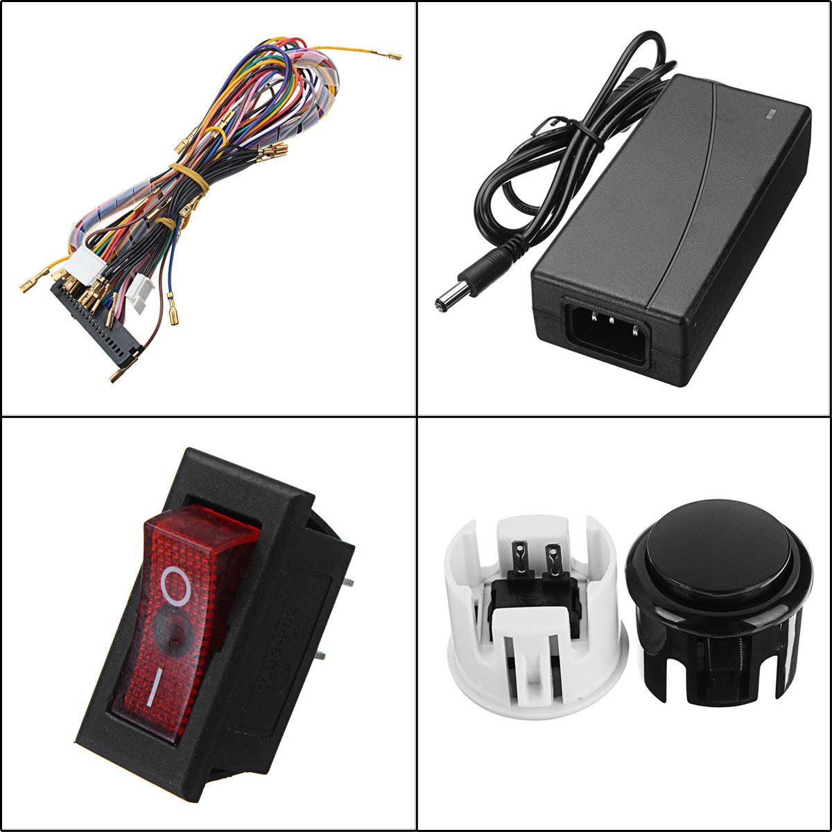 5000 in 1 - Pandora Box DX Special Version Arcade Board Full DIY KIT Up to 4 Players DIY Kit Support Download Games with Buttons Harness Cable