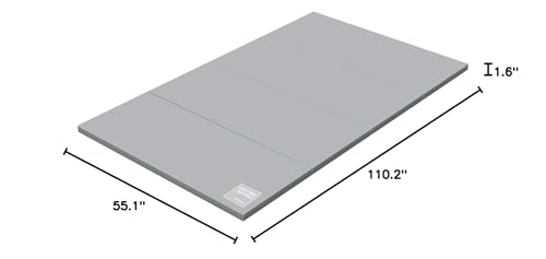 ALZIP MAT Eco Silion Urban, Folding Baby Play Mat Eco-Friendly Non-Toxic Non-Slip Reversible Waterproof (XG (110x55 inch), Grey)