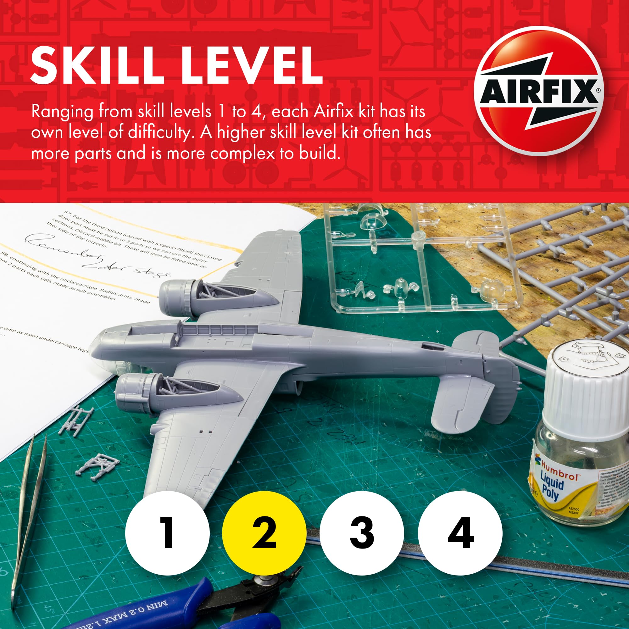 Airfix Model Tank - A02318V M3 Half-Track, Plastic Model Kits for Adults & Kids 8+, 1:76 Scale, Skill Level 2, WW2 Theme Military Models, World War 2 Tanks