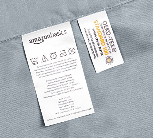 Amazon Basics Deluxe 2 Piece Microfiber Duvet Cover Set with pillow case(s) – 135x200cm, Dark Grey, Solid