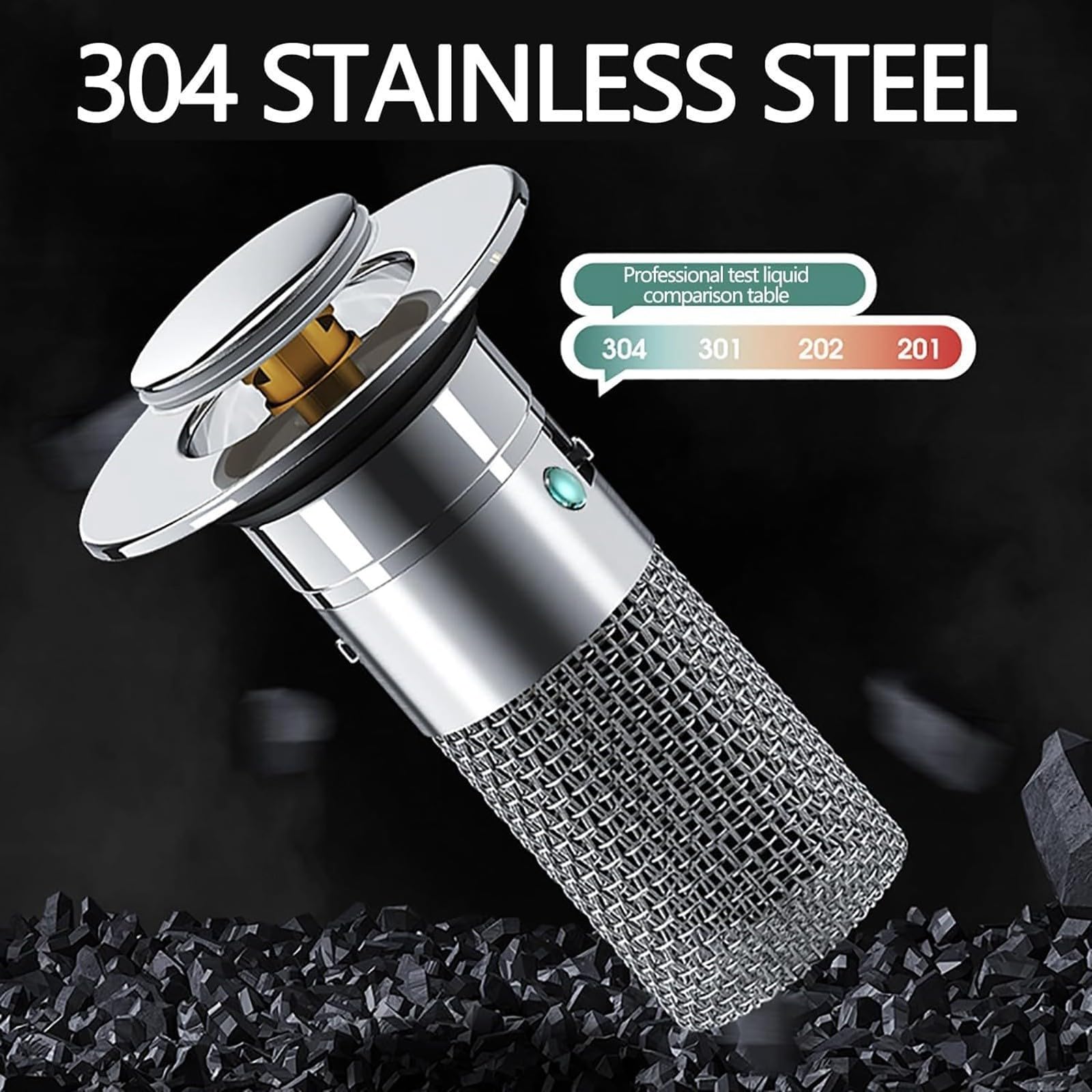 2Pcs Bathroom Sink Drain Strainer,Bathroom Sink Stopper Hair Catcher Pop Up Sink Drain Filter with Removable Stainless Steel Filter Basket Hair Catcher for Kitchen, Bathtub,Sink,Floor Drain