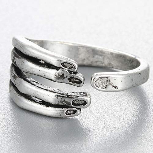 16 Pcs Vintage Open Frog Rings Set Knuckle Stacking Ring Snake Ring Boho Bird Animals Dragons Finger Rings for Women Men Girls