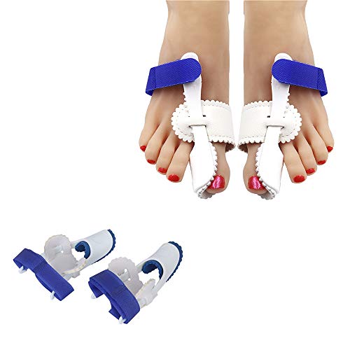 AnHua Valgus Bunion Corrector Orthotics Feet Bone Thumb Adjuster Correction Pedicure Sock Straightener Bunion Splint for Bunions For Crooked Toes Alignment Pain Relief (Style2:Blue white)