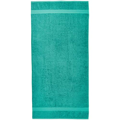 Amazon Basics Fade-Resistant Cotton Bath Sheet - 2-Pack, Teal