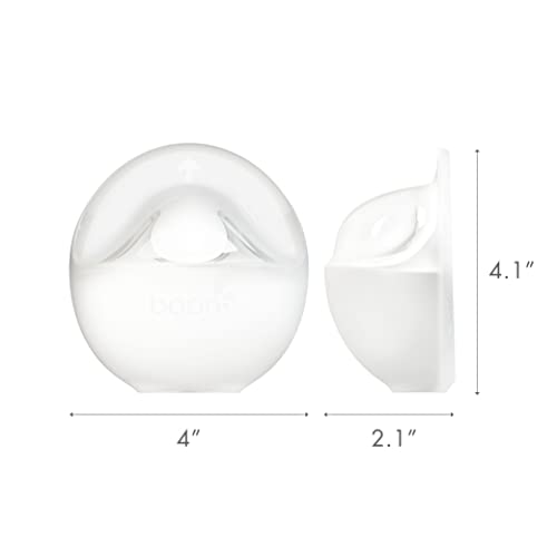 Boon Trove Silicone Manual Breast Pump - Hands Free Breast Pump - Passive Breast Milk Collector Shell for Newborns - Breastfeeding Essentials - 1 Count