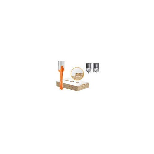 Amana Tool - 305008 Carbide Tipped Brad Pt. Boring Bit L/H 8mm Dia x 57mm Long x 10mm Sh