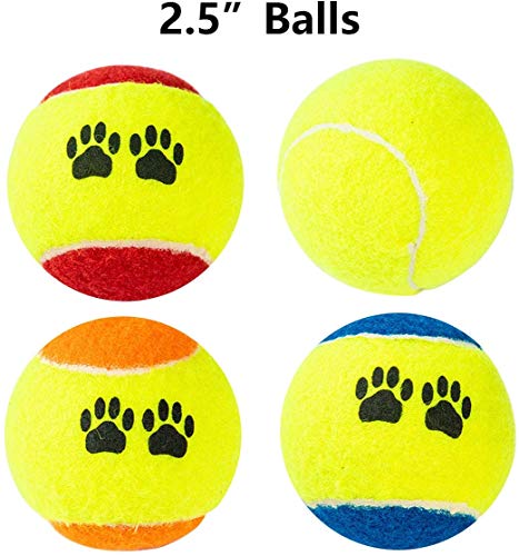 16 Pack Dog Tennis Balls for Pet Playing Fetching, Pet Safe Dog Toys for Exercise & Training - 2.5 inches