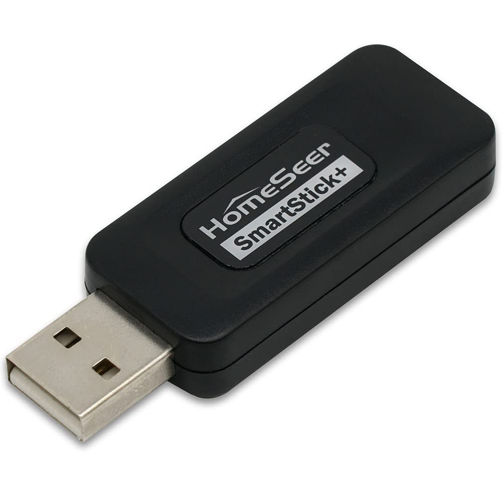 HomeSeer SmartStick+ G3 Z-Wave Plus (V2) USB Stick with Latest Series 700 Z-Wave Chip | Works with HomeSeer, Home Assistant, Indigo & Other Smart Home Software Programs | Supports S2 Security