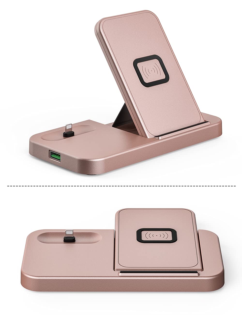 Conido Wireless Charger, 2 in 1 Wireless Charging Station for iPhone and AirPods, Charging Dock for AirPods Pro/2/1, 7.5W Qi Fast Charger for iPhone 13/12 Pro Max/11 Pro Max/XR/XS Max/X/11 Plus