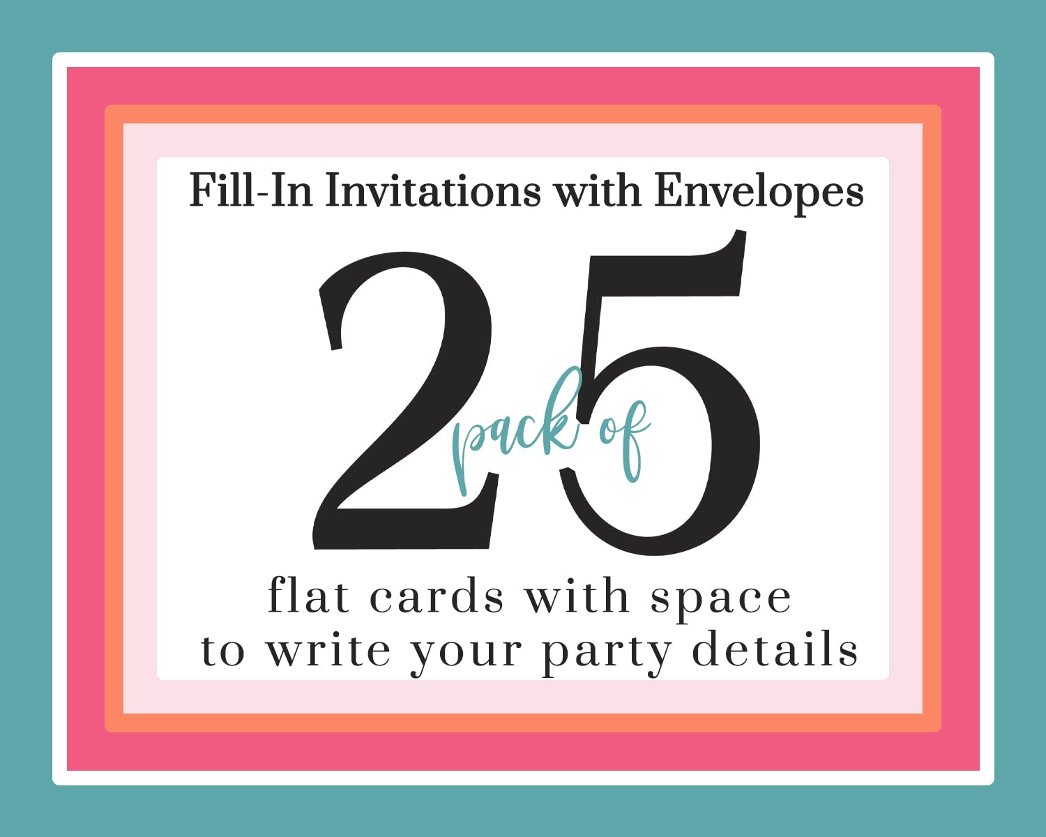 Giraffe Baby Shower Invitations Gender Neutral (25 Pack) Blank Invites for Reveal Parties – Greenery Theme Boy or Girl – Handwrite Party Details on Printed Invitation with Envelope Set 5x7