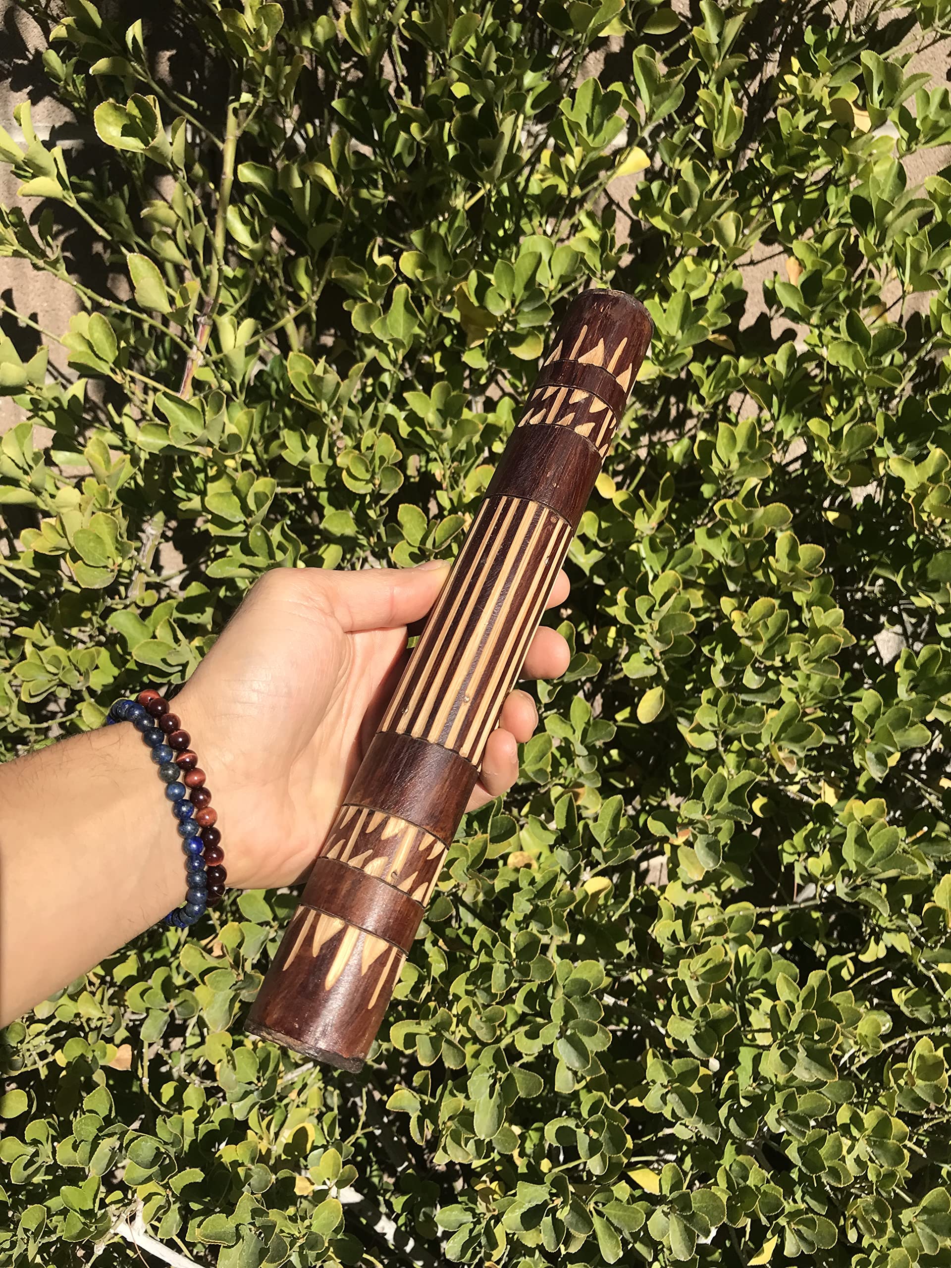 12" Hand Carved Bamboo Rain Stick Shaker, Musical Rain Maker - Authentic Rain Stick