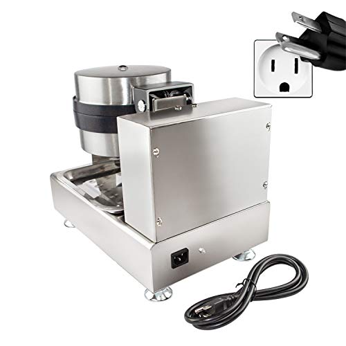 ALDKitchen Belgian Waffle Maker | Waffle Iron | 360° Rotating Mechanism | 1 Round-Shape Waffle | Nonstick | 110V (SINGLE)