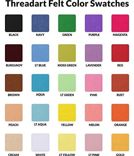 Threadart Premium Felt Precut Sheets - 8 Big 12" x 12" Squares - Autumn Harvest Colors | Soft Wool-Like Feel | 1.2mm Thick Fabric for DIY Crafts, Sewing, Crafting Projects | Compatible with Cricut Maker