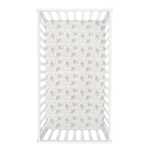 Koala Vines Deluxe Flannel Fitted Crib Sheet-Koala Scatter Print Cotton Flannel, Grays, Taupe, Sage Green, White, Fully Elasticized, 10 in Deep Pockets, Fits Standard Crib Mattress 28 in x 52 in