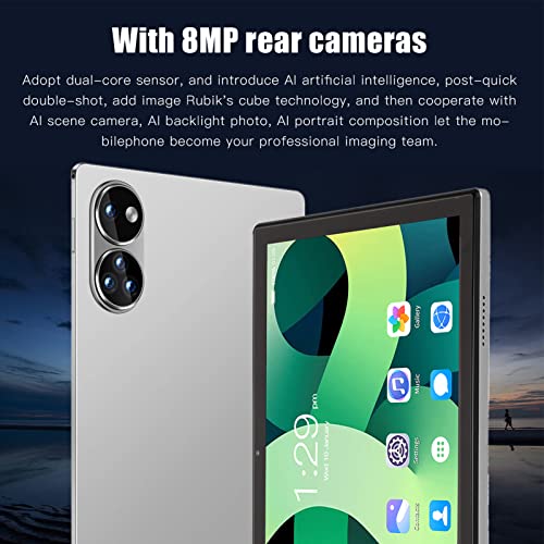 128GB ROM 10.1Inch Tablet, 11 HD Gaming Tablet PC, 3G Dual SIM Network, Capacitive Screen 5 Point Touch, IPS HD Octa Core, 10Inch 4GB RAM Laptop PC for Students (US Plug)