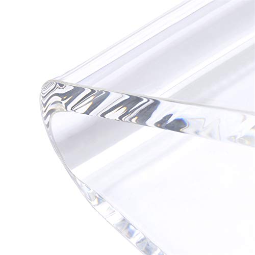 BOWERY HILL Modern Acrylic Z-Base Accent Home Kitchen Dining Living Room Chair in Clear