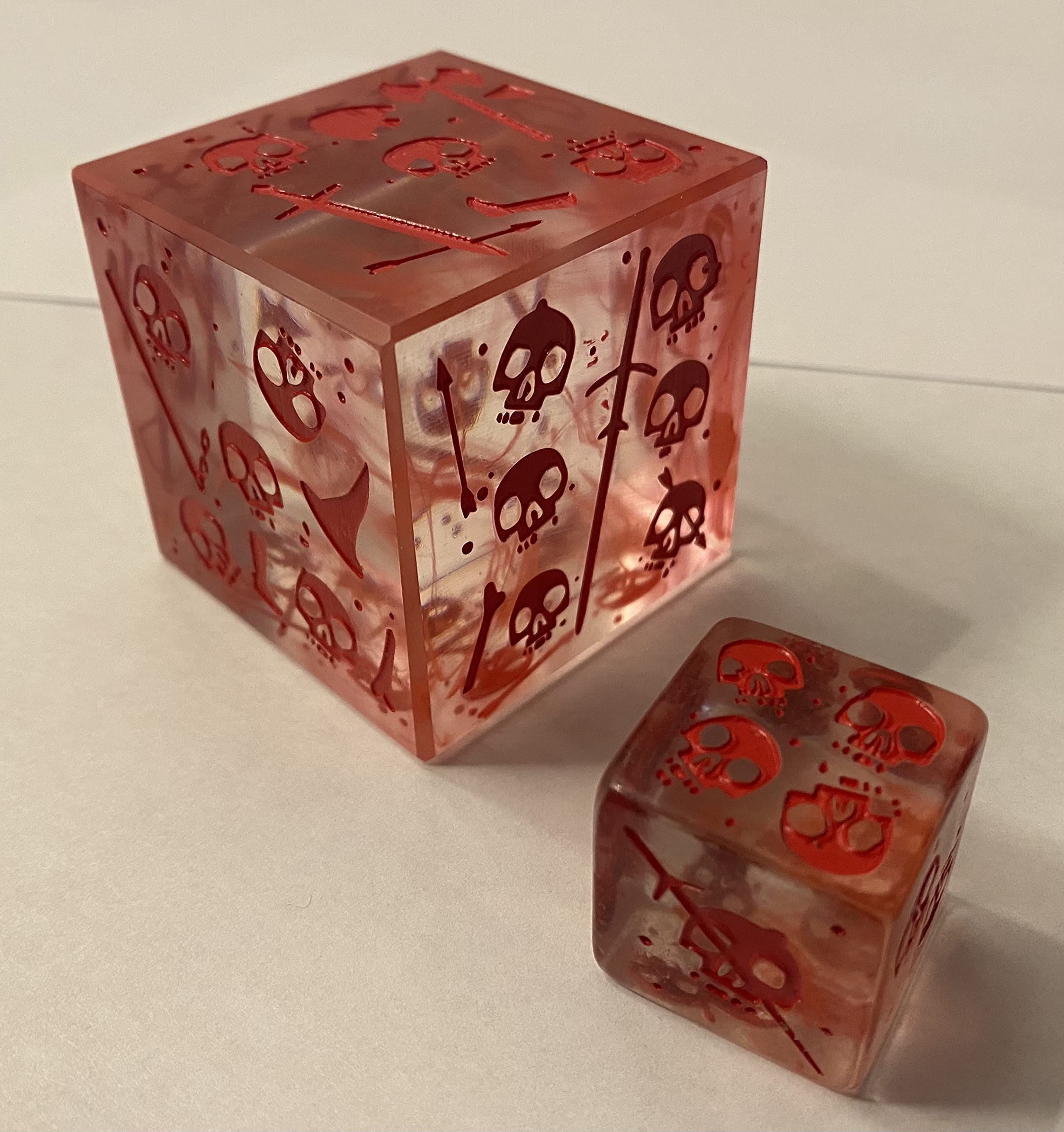 2 Massive Gelatinous Cubes Dice Pair / Mini by Severed Books