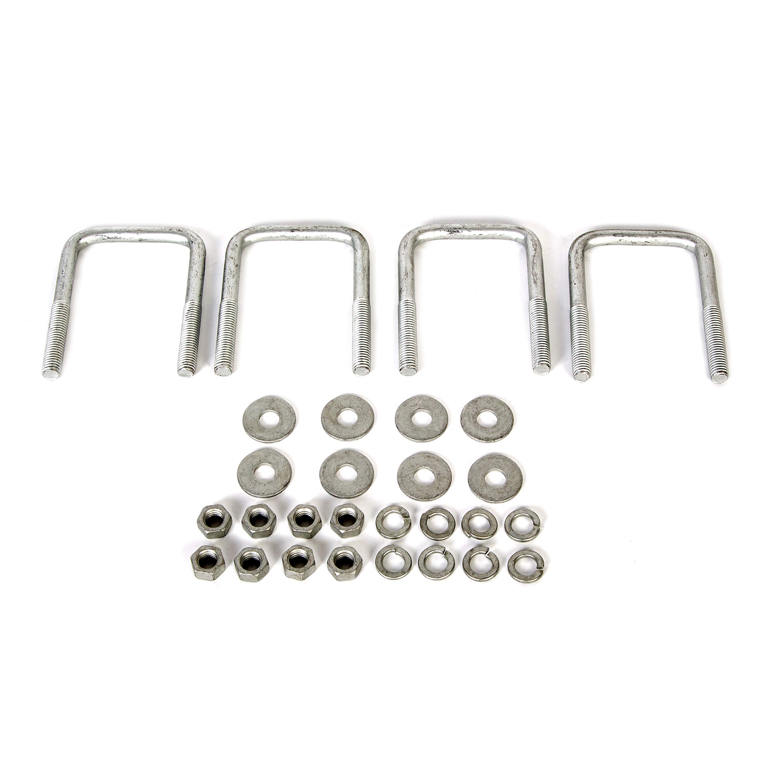 KUAFU Universal U-Bolts for Boat Trailer Square Steel 1/2" Dia X 3 1/16" X 4 5/16" 4Pcs