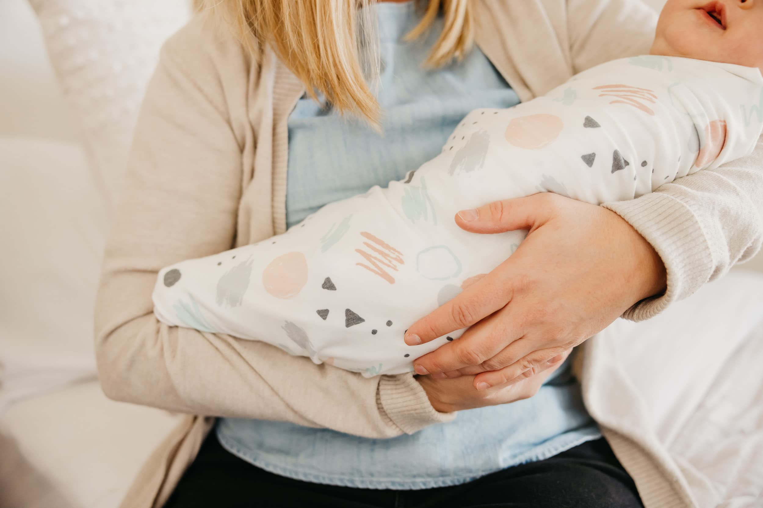Copper Pearl Large Premium Knit Baby Swaddle Receiving Blanket Bayside