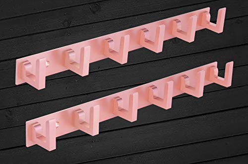 DOCOSS-Coat Rack Wall Mounted Coat Hooks Rail Wall Hooks Coat Hangers for Wall Hat Rack for Hanging Coats,Hats,Jacket,Clothes(Set of 2,Rose Gold)