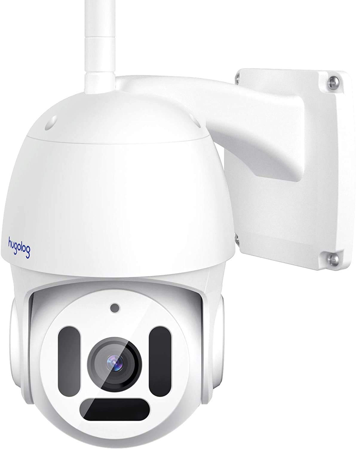 Hugolog PT Security Cameras, WiFi Cameras for Home Security 1080P HD, Outdoor Camera Waterproof,Motion Detection,2-Way Audio,Infrared Night Vision,USA Cloud Server/SD Card Slot, Compatible with Alexa