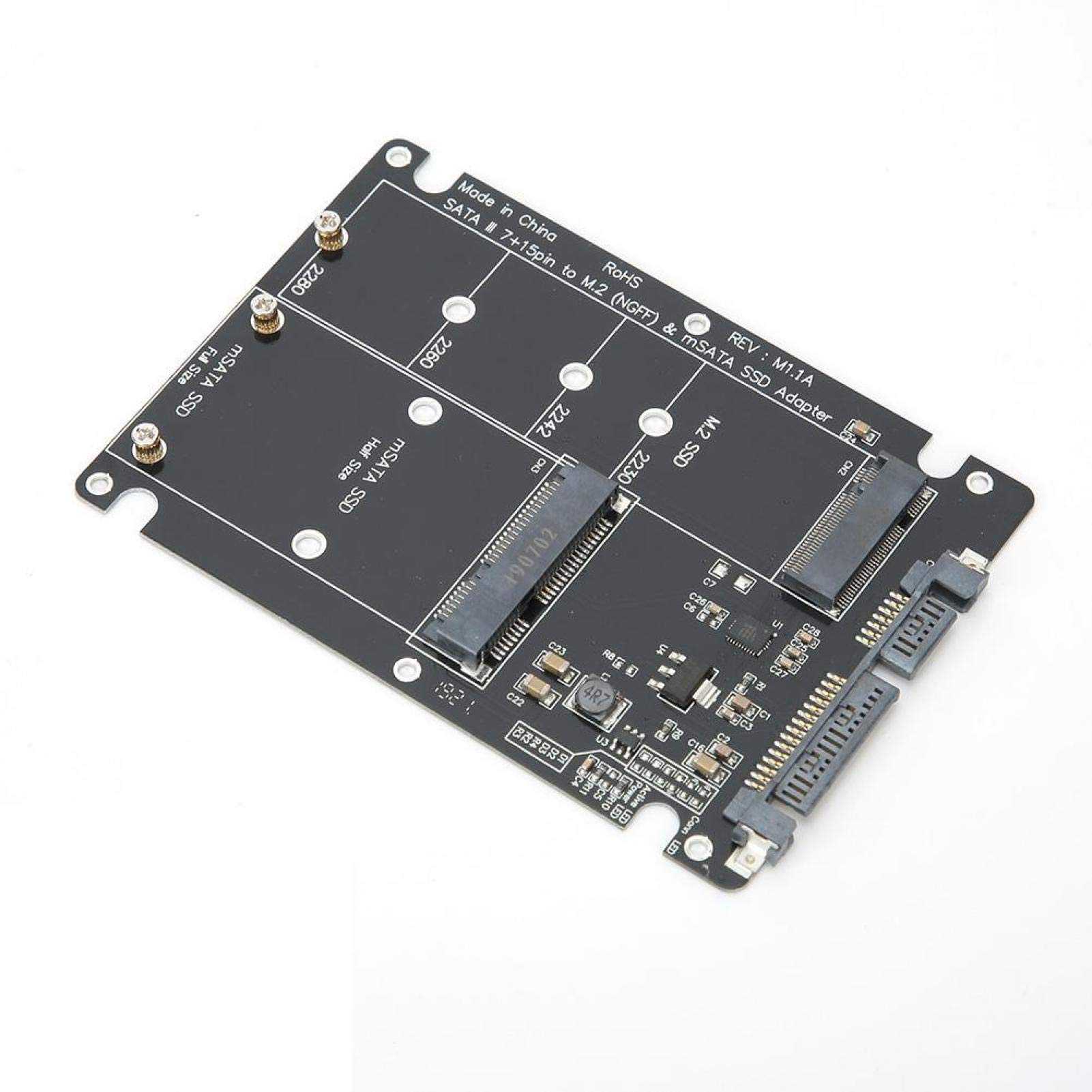 Shipenophy Durability Hard Disk Box SSD MSATA to SATA 3.0 6Gbps for Computer