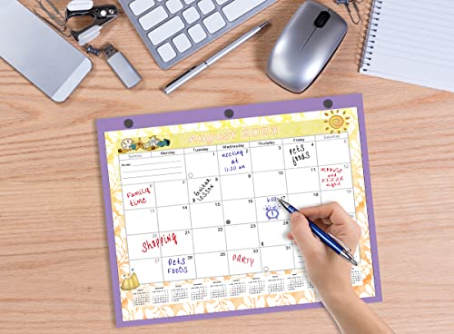 2023-2024 Academic Year 12 Months Student Calendar/Planner in Protective Sleeve for 3-Ring Binder, Desk or Wall -v003