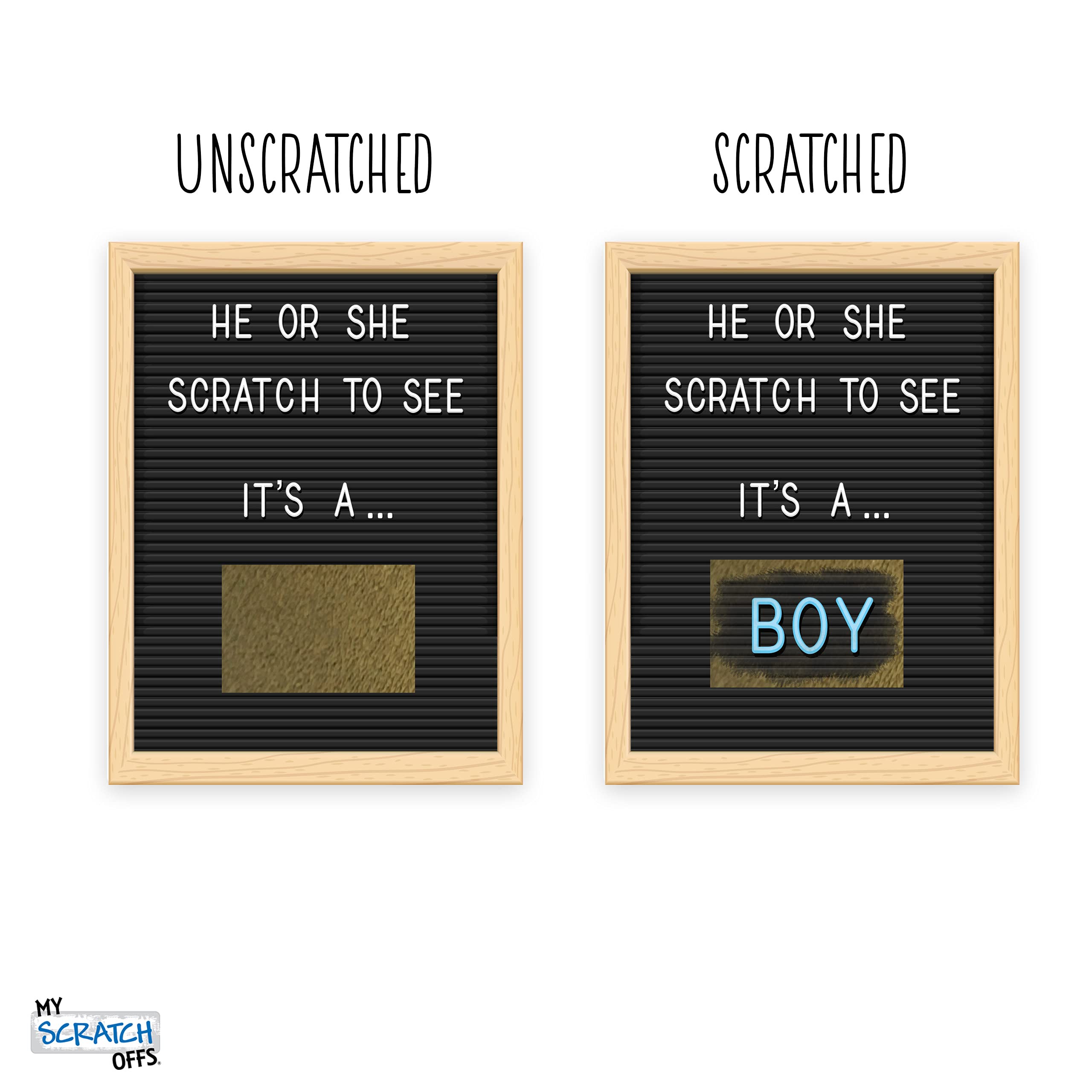 My Scratch Offs Its a Boy Letter Board Gender Reveal Scratch Off Scratcher Lottery Tickets Cards Family Friends 25 pack