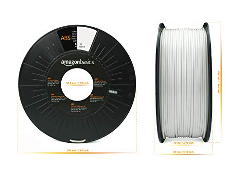 Amazon Basics ABS 3D Printer Filament, 2.85 mm, Dark Gray, 1 kg Spool