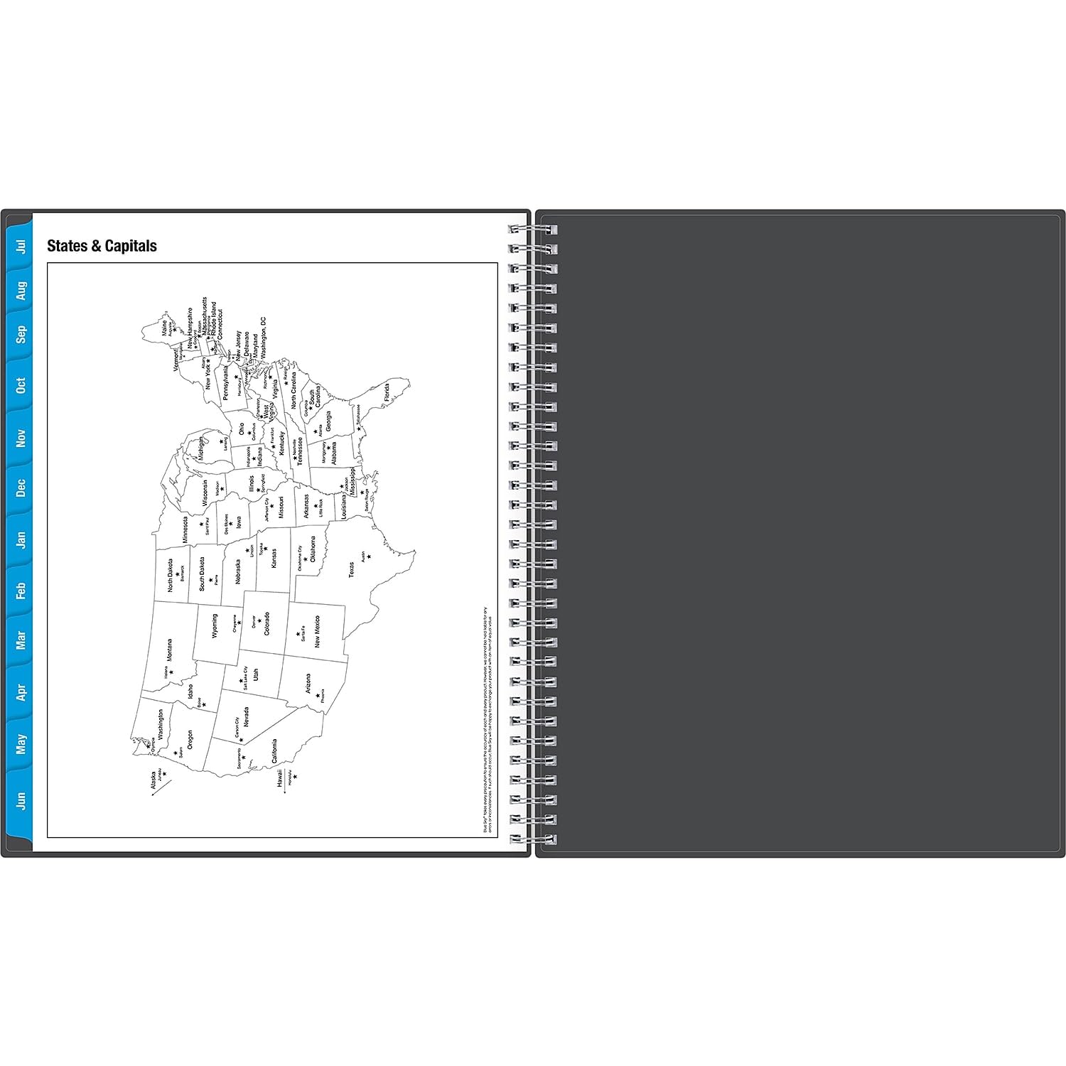 2023-2024 Blue Sky Collegiate 8.5-inch x 11-inch Academic Weekly & Monthly Planner, Gray (100135-A24)
