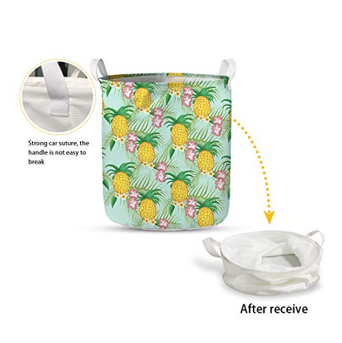 Xhuibop Laundry Basket Collapsible Large Capacity for Bathroom Soft Laundry Hamper with Handles Snow Forest Wolf Kids Hampers for Laundry Boys