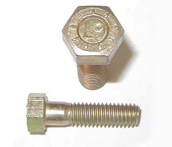 3/8-24 x 2 1/2 Hex Head Cap Screws, Alloy Steel Grade 9, Zinc Yellow Plating (Quantity: 50 pcs) - Fine Thread UNF, Partially Threaded, Length: 2 1/2 Inch, Thread Size: 3/8 Inch