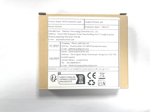 MZHOU 2 SATA Expansion Card, PCI-E 3.0 GEN3 JMICRON + JMB582 Chip, 6 Gbit/s Expansion Adapter Cards with Low-Profile Bracket