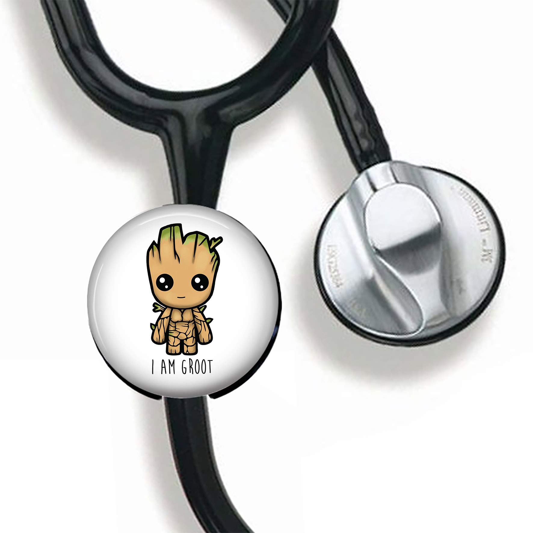 I am Groot Stethoscope Tag,Steth ID Tag,Nurse Doctor Stethoscope ID Tag,black