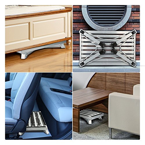 Anordsem Step Stool Folding Aluminum RV Step Platform with Anti-Slip Surface Sturdy Lightweight Maximum Load is 550 LB Perfect as RV Motorhome Trailer SUV Camper Extra Step