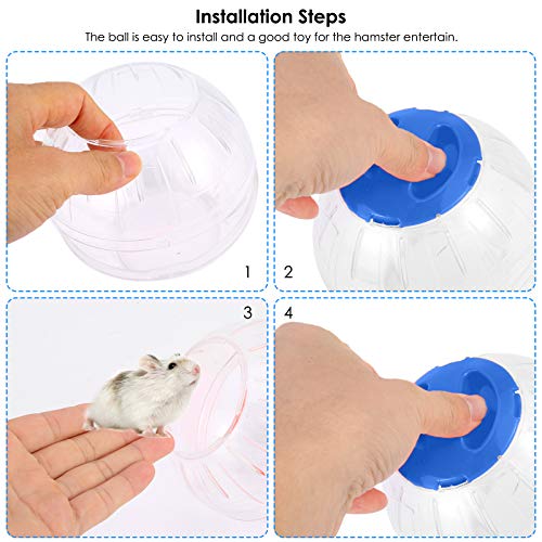 Hamster Exercise Wheel Silent Running Wheel Cage Activity Accessories Quiet Spinner Hamster Playing Toy for Hamsters Gerbils Mice Or Other Small Animals