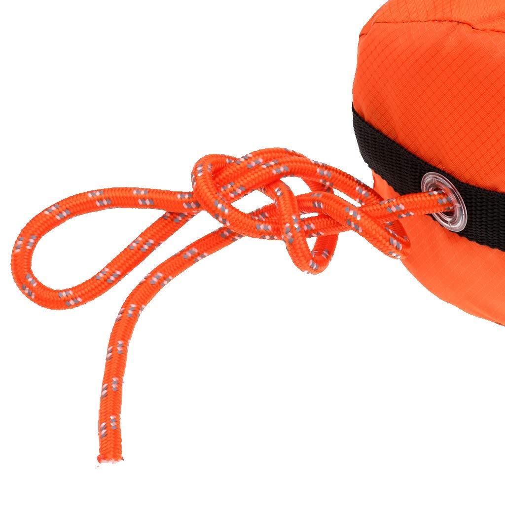 16/21/31 Reflective Water Floating Life Line Rescue Throw Rope Bag Water Sports Kayaking Boating Rafting Accessory (Color : Orange 16m)