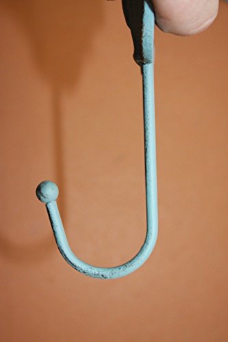 Antique-Look Ocean Theme Bath Towel Hooks Bronze-Look 6 3/4 inch Cast Iron, H-88 Set of 4