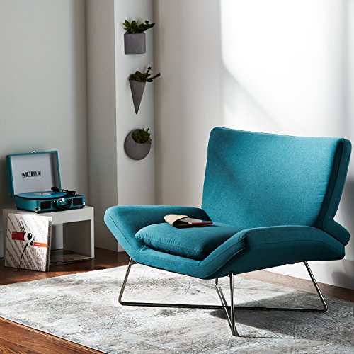 Amazon Brand β Rivet Farr Lotus Accent Chair, 39.8"W, Aqua