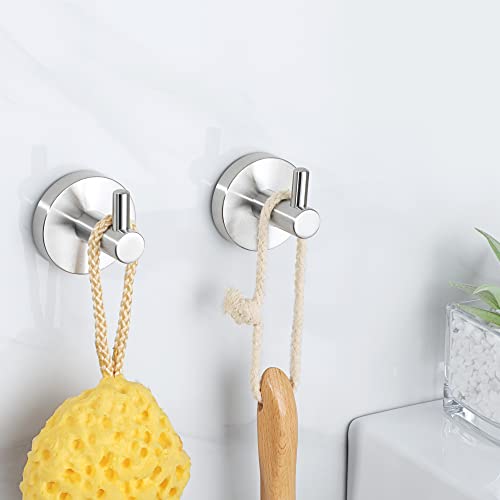 Alise Towel Hook Bathroom Single Robe Hooks Wall Mount Clothes Hook for Bedroom Kitchen Cloakroom Door Back Cabinet,GDL3903LS-4P SUS304 Stainless Steel Brushed Nickel Pack of 4