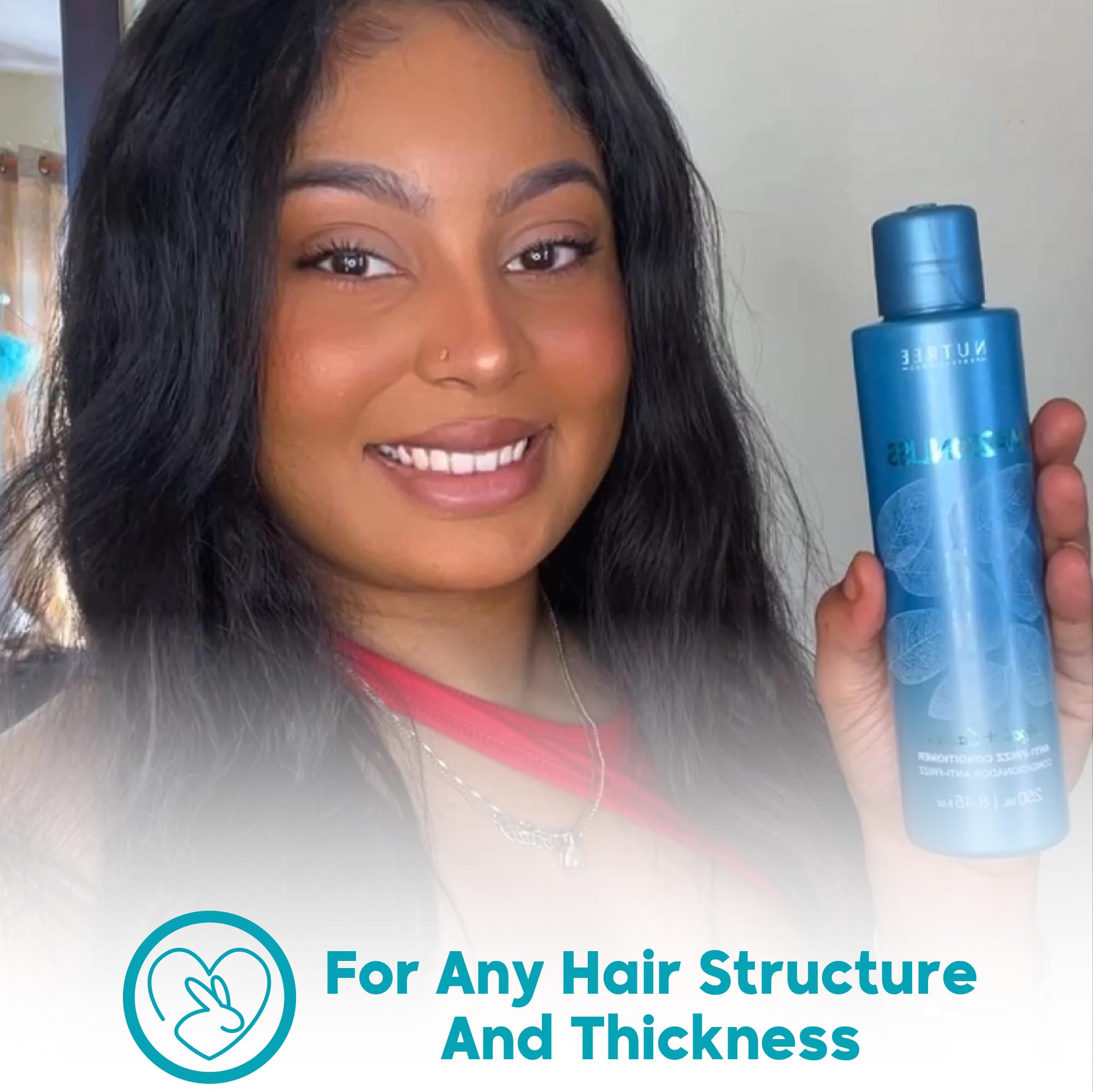 Amazonliss Anti-Frizz Keratin Treatment Set - For Smooth, Soft and Shiny Hair - Prolonged Effect Shampoo and Conditioner 8.45 fl.oz