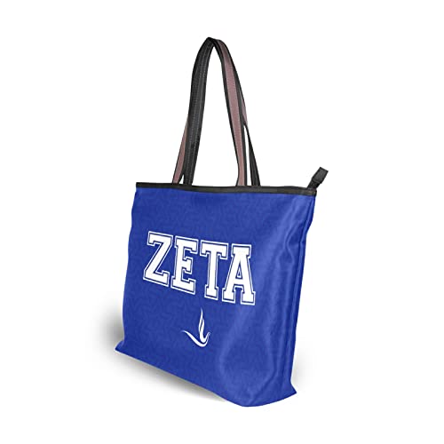 BBGREEK Zeta Phi Beta Paraphernalia - Market Tote or Shoulder Bag - Letters - Sorority Gifts for Women - Official Vendor