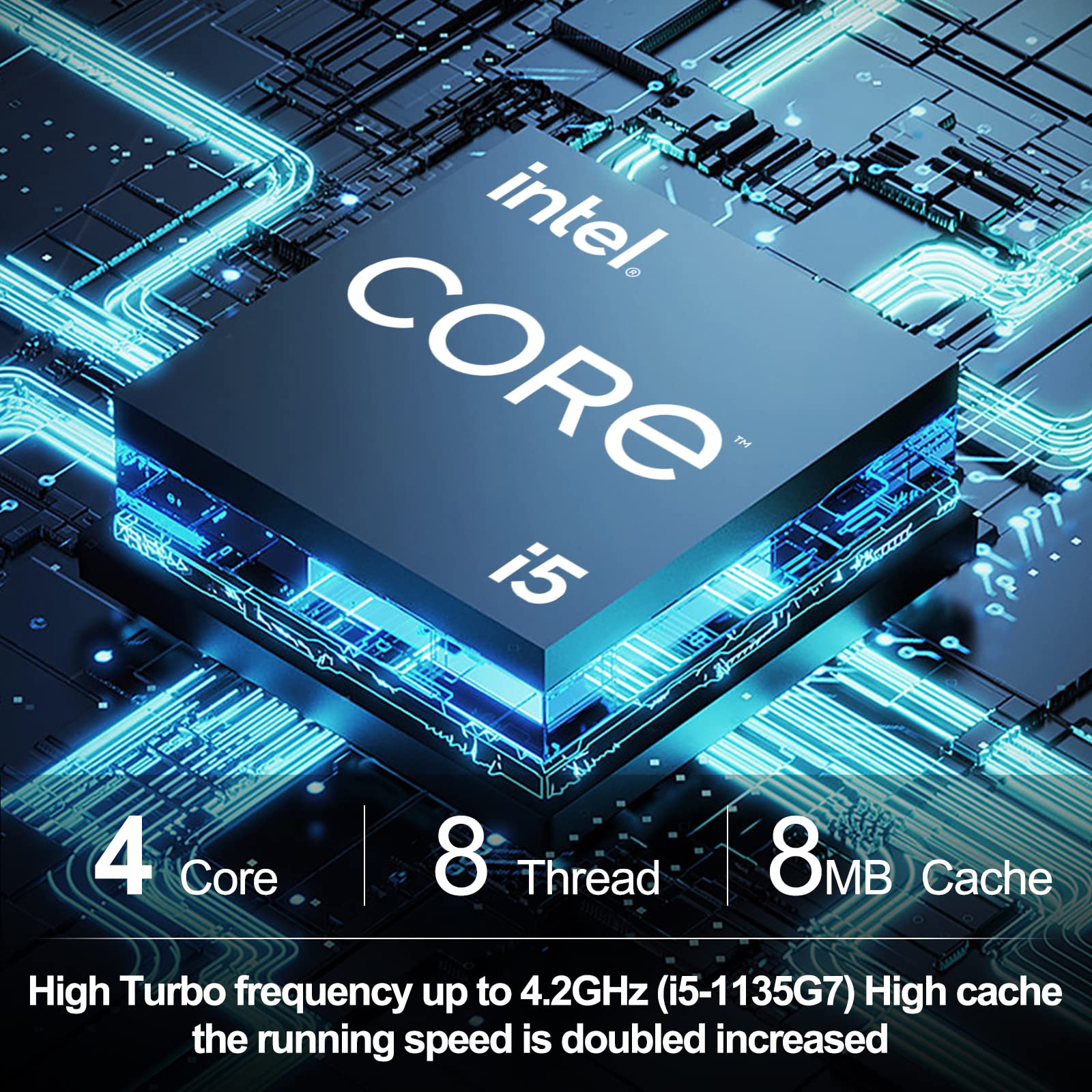 Intel NUC 11, NUC11PAHi5 Canyon Mini PC Desktop, Win 10 Pro Mini Computer, Core i5-1135G7 Processor, 4Core,8MB Cache, 28W Iris Xe Graphics, WiFi6, Thunderbolt 3 (16GB RAM+512GB PCIe SSD)