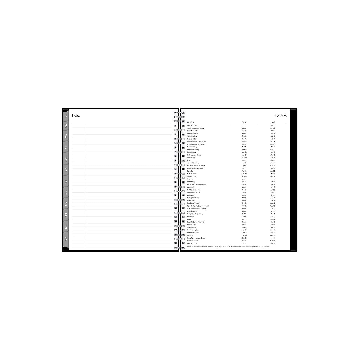 2024 Blue Sky Enterprise 8.5-inch x 11-inch Weekly & Monthly Planner, Black (111288-24)