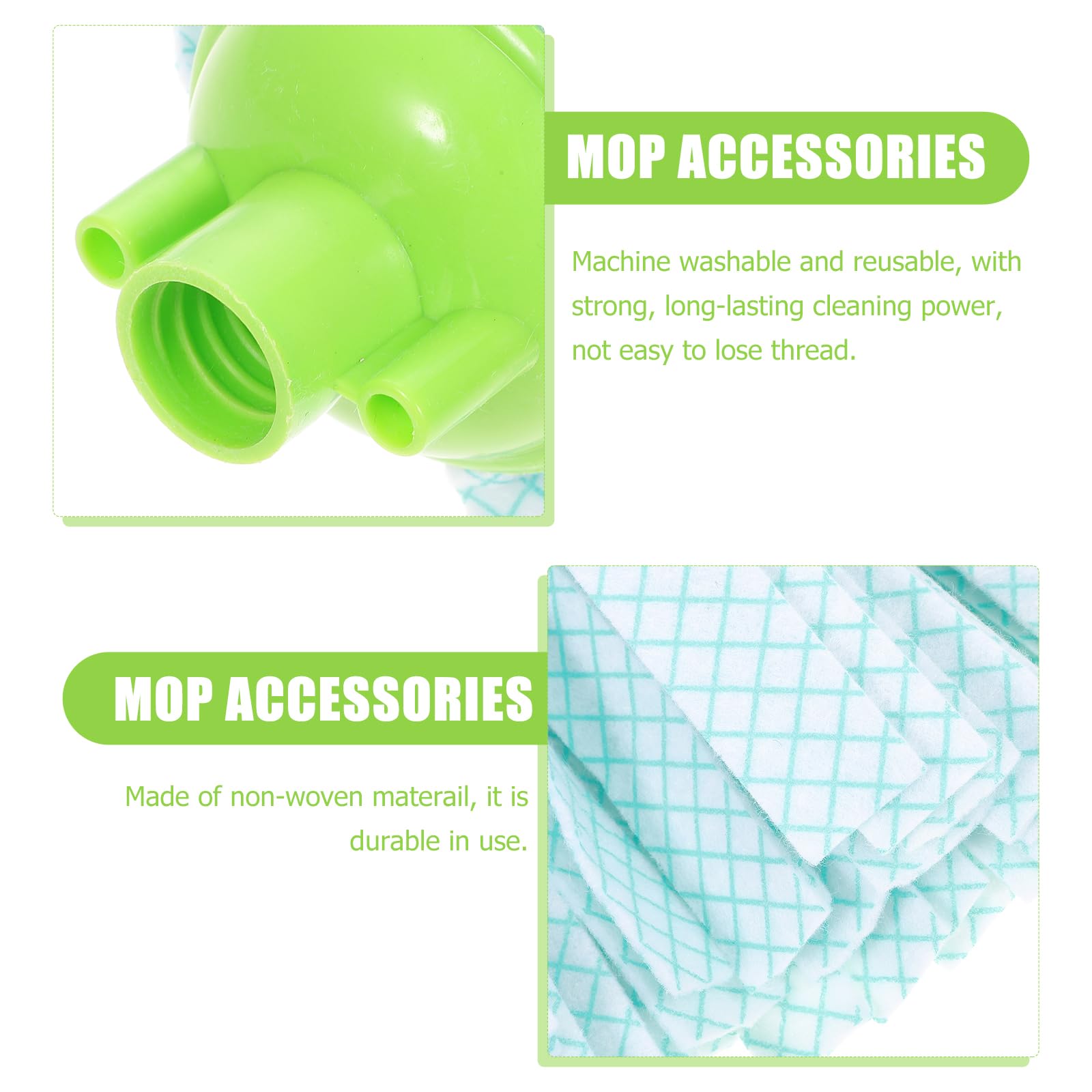 2Pcs Mop Head Replacement | Absorbent Microfiber | Self Wringing Mop | Best Mop Refill General Cleaning Mop Heavy Duty Commercial Replacement(Random Color)